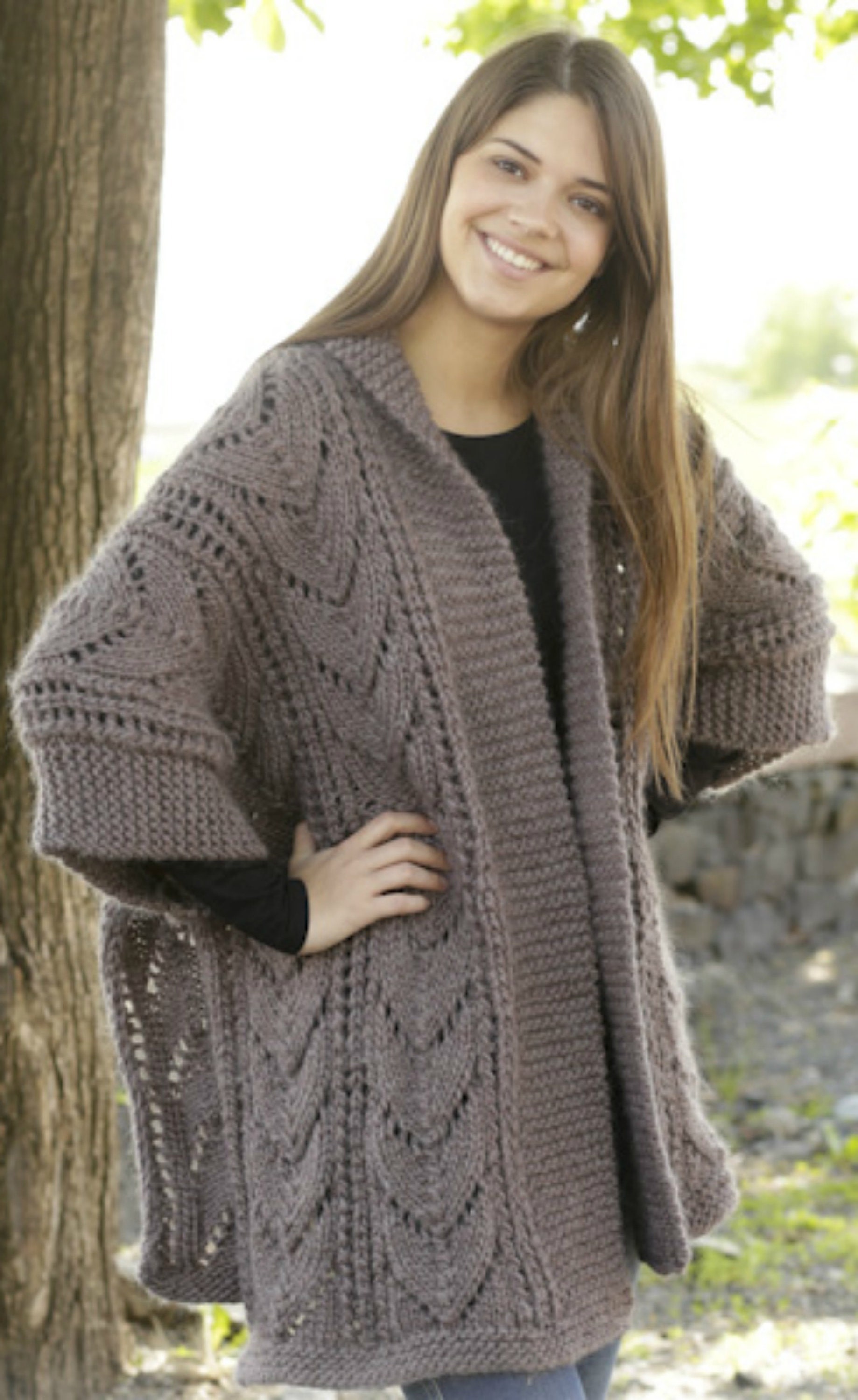 Chunky Knit Poncho, Cozy Knit Overcoat, Hygge Wool Mantle, Heavy ...