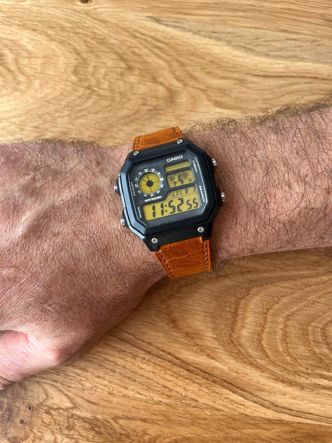 Modified Casio AE1200WH (royale) Digital Watch: "radioactiu" – Retro ...