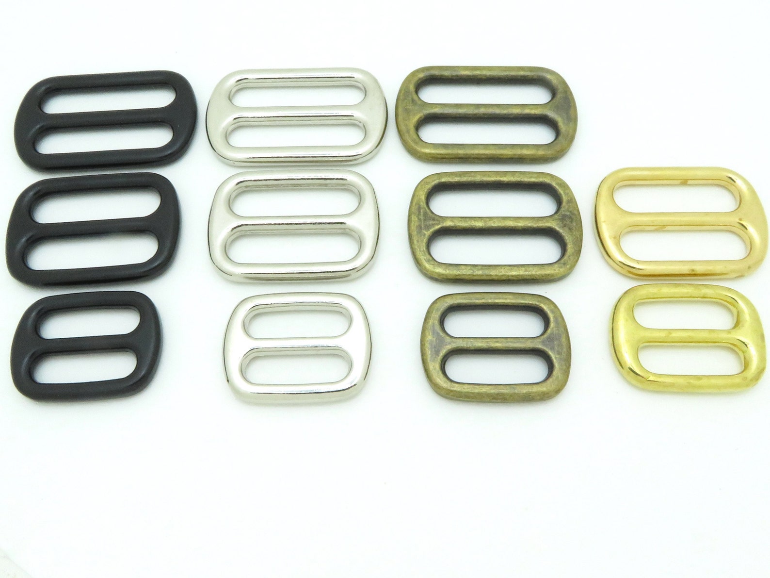 Metal Tri Glide Slide Buckles 3 Bar Adjusters Antique Brass | Etsy UK