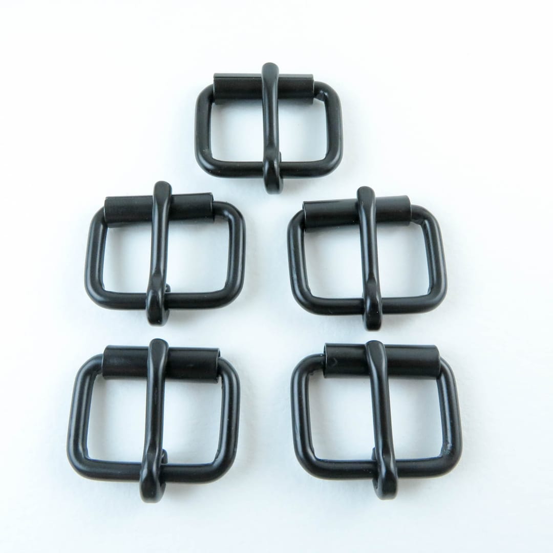 20 Mm Matte Black Steel Single Roller Buckles. Oxide Black Strong ...