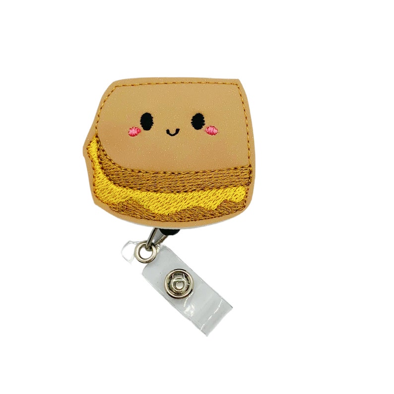 Grilled Cheese Badge Reel, Food Badge Reel, Sandwich Badge Reel, Lunch ...