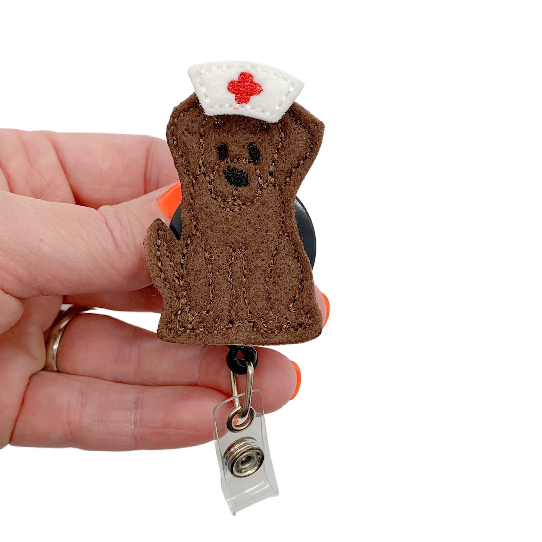 Chocolate Lab Badge Reel, Lab Badge Holder, Lab Badge Reel Nurse ...