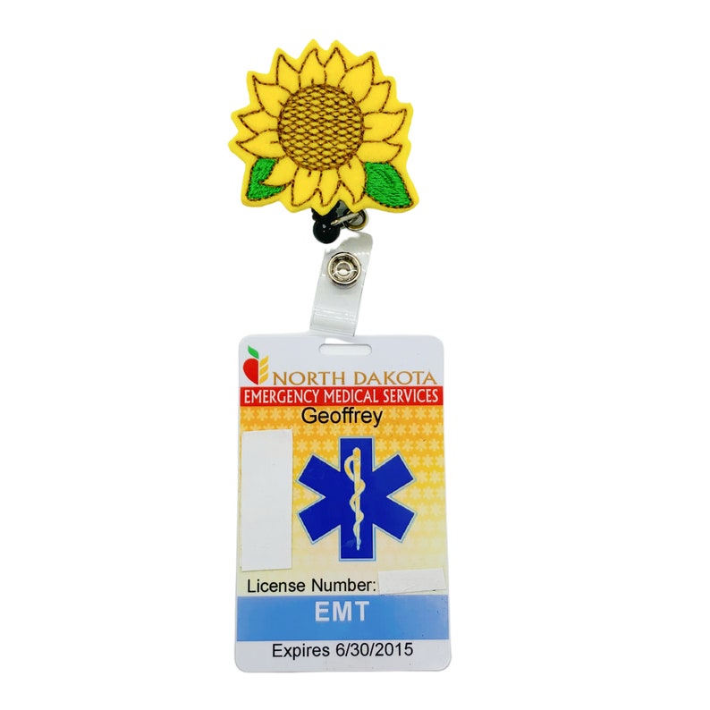 Sunflower Badge Reel, Sunflower Badge, Sunflower ID Badge, Sunflower ...