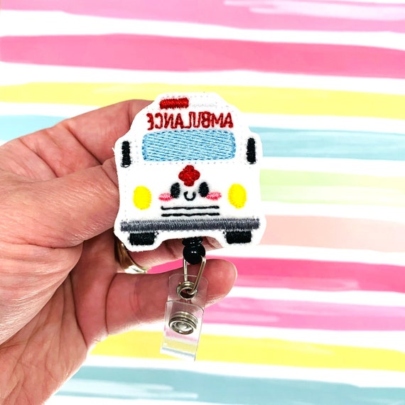 Ambulance Badge Reel EMT Badge Reel EMT Gifts EMS Gifts | Etsy