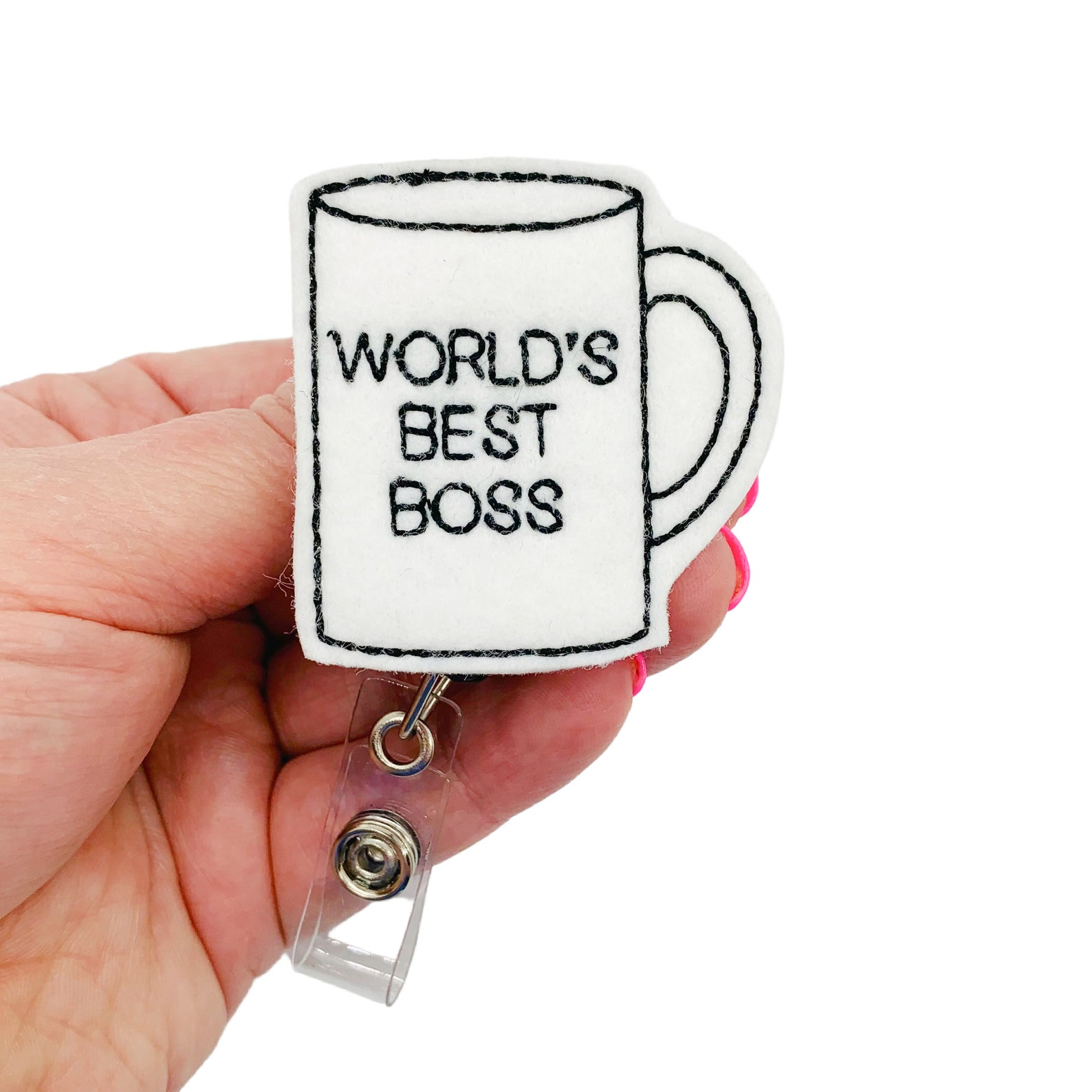 Worlds Best Boss Badge Reel Boss Gift for Boss Gifts Coffee - Etsy