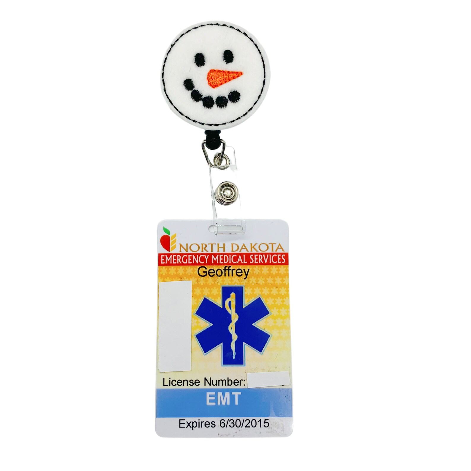 Snowman Badge Holder Snowman Badge Reel Snowman Badge - Etsy