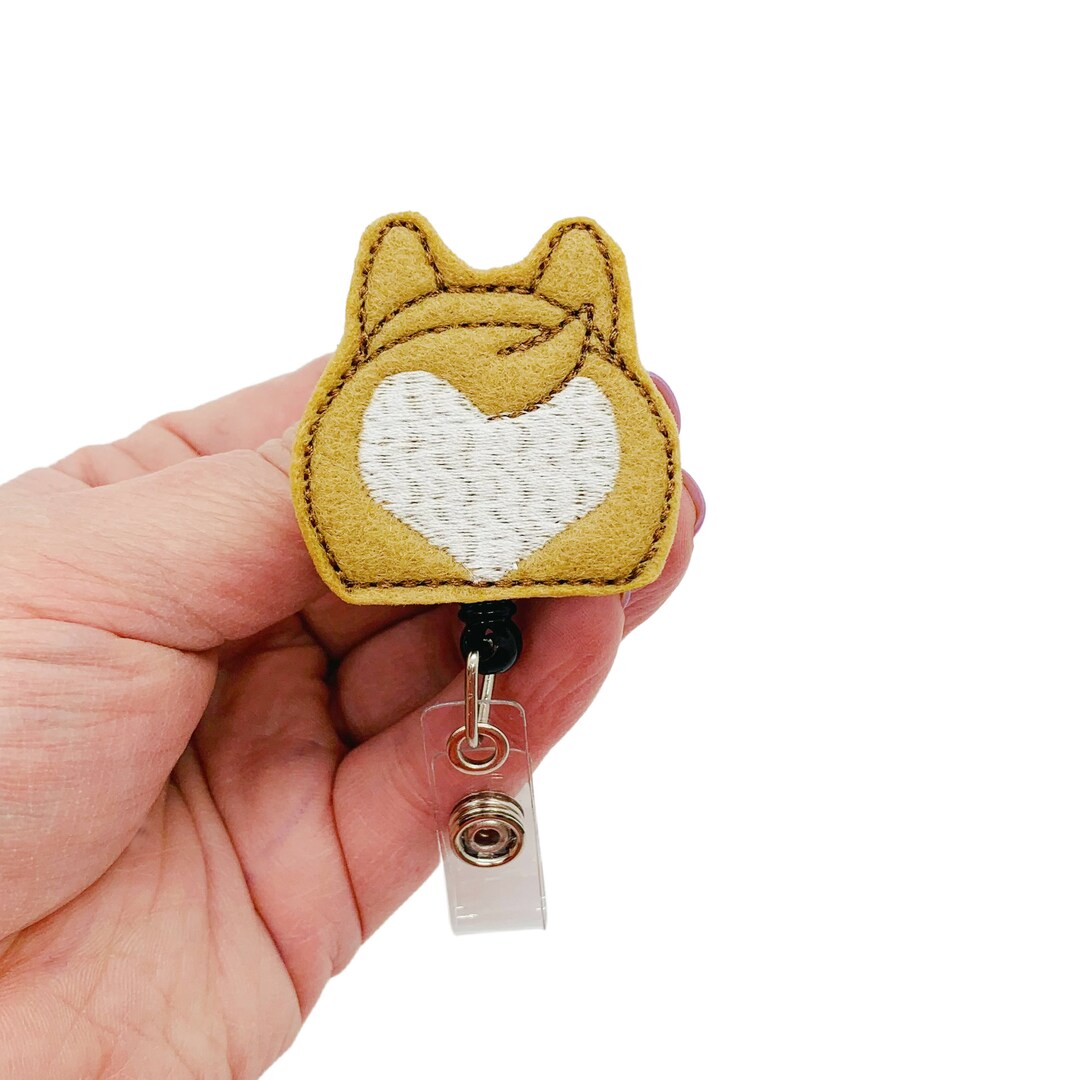 Corgi Badge Reel, Corgi Badge Holder, Corgi Badge, Corgi Butt, Corgi ...