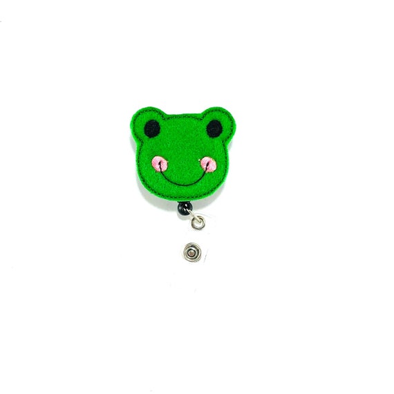 Frog Badge Reel Frog Badge Holder Frog Badge Clip Frog ID | Etsy