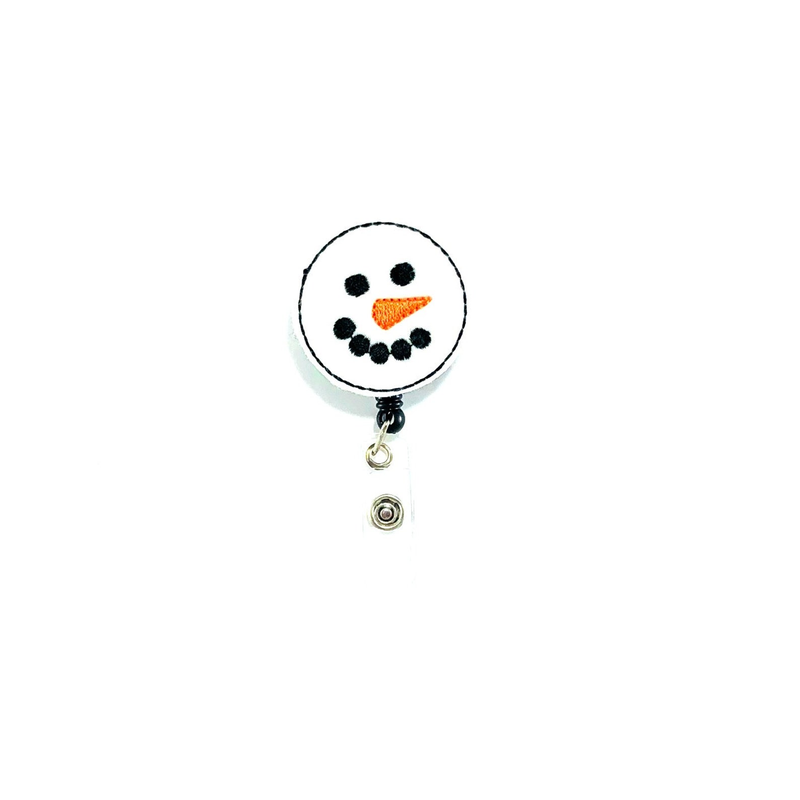 Snowman Badge Holder Snowman Badge Reel Snowman Badge | Etsy
