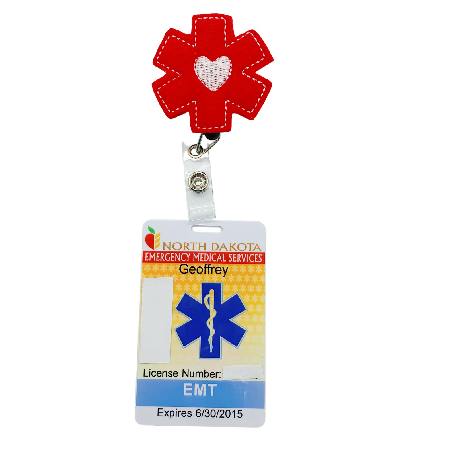 EMS Badge Reel Retractable Name Tag ID Holder for Paramedic - Etsy