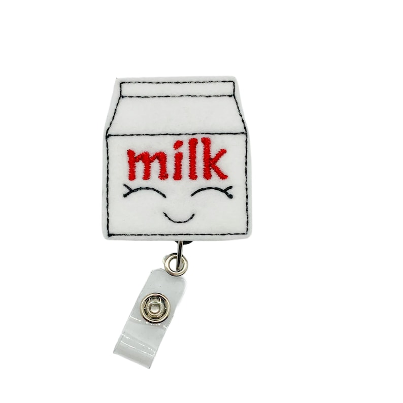 Milk Carton Badge Reel Retractable Name Tag Holder for Work ID - Etsy