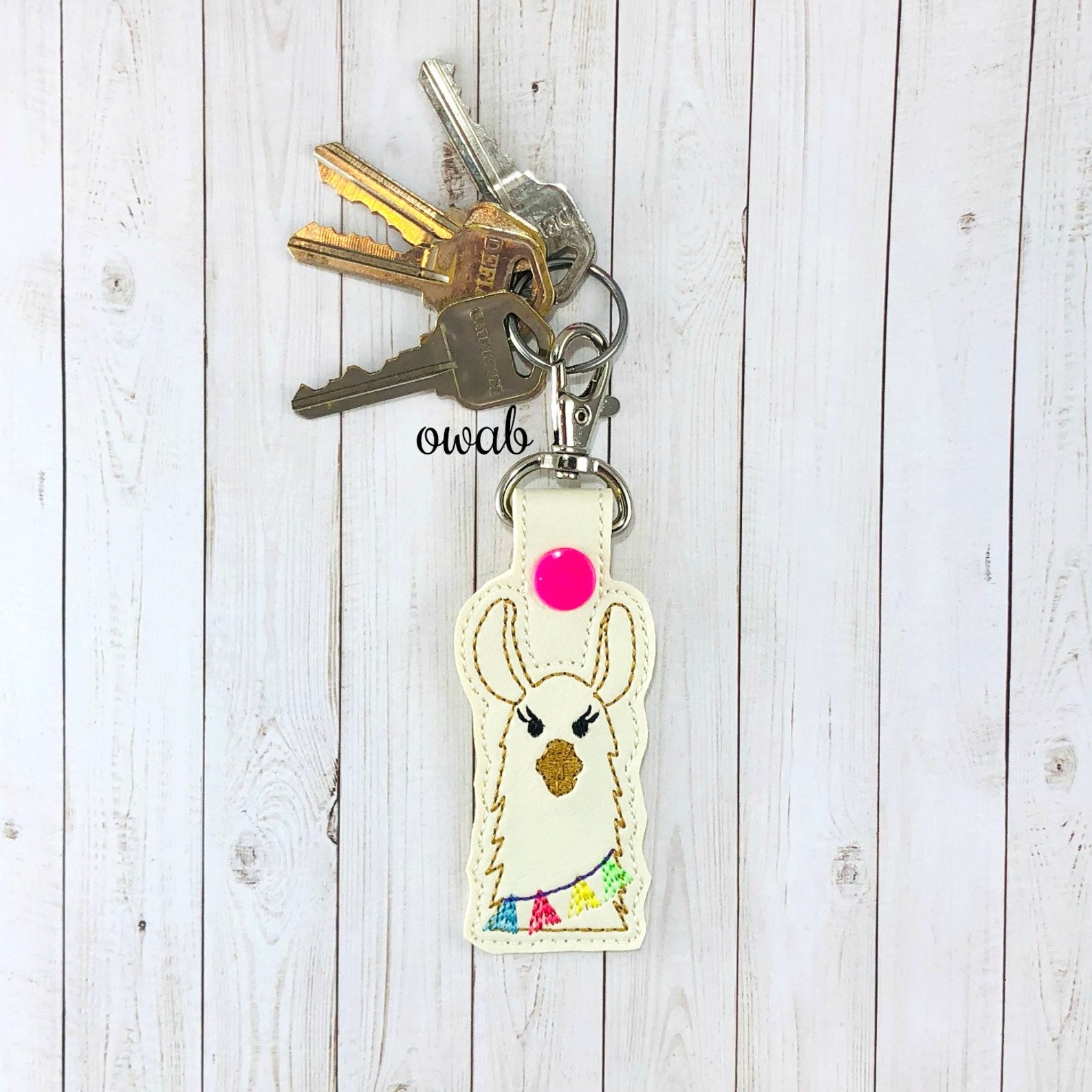 Llama Keychain Llama Key Fob Llama Keyring Llama Key Chain | Etsy