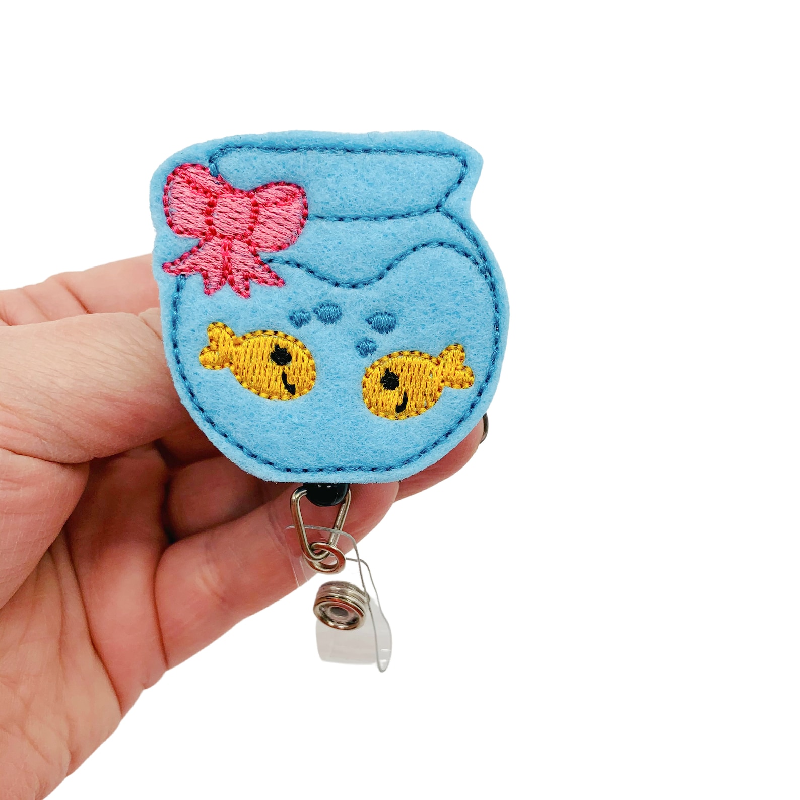 Fish Badge Reel, Goldfish Badge Reel, Badge Reel, Retractable Badge ...