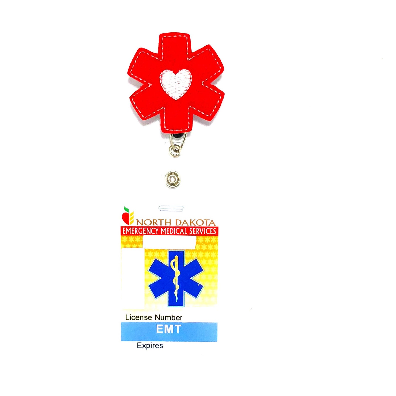 EMS Badge Reel Retractable Name Tag ID Holder for Paramedic | Etsy