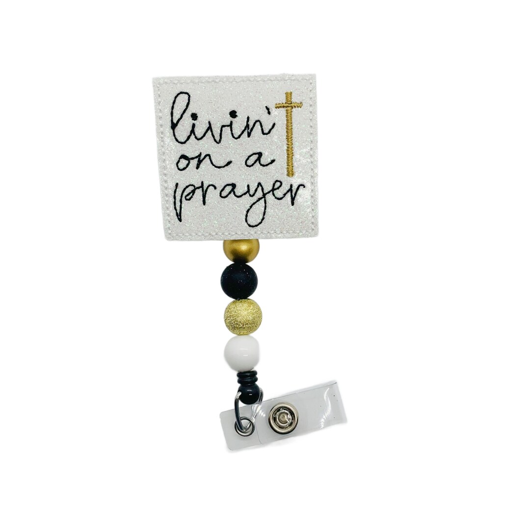 Religious Badge Reel Christian Badge Reel, Bead Badge Reel, Beaded ...