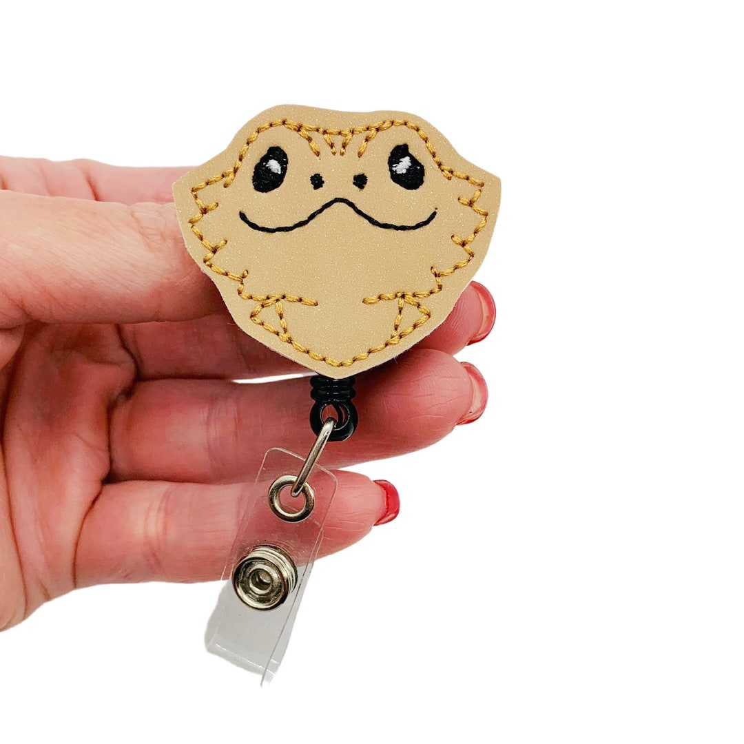 Bearded Dragon Badge Reel, Lizard Badge Reel, Reptile Badge Reel ...