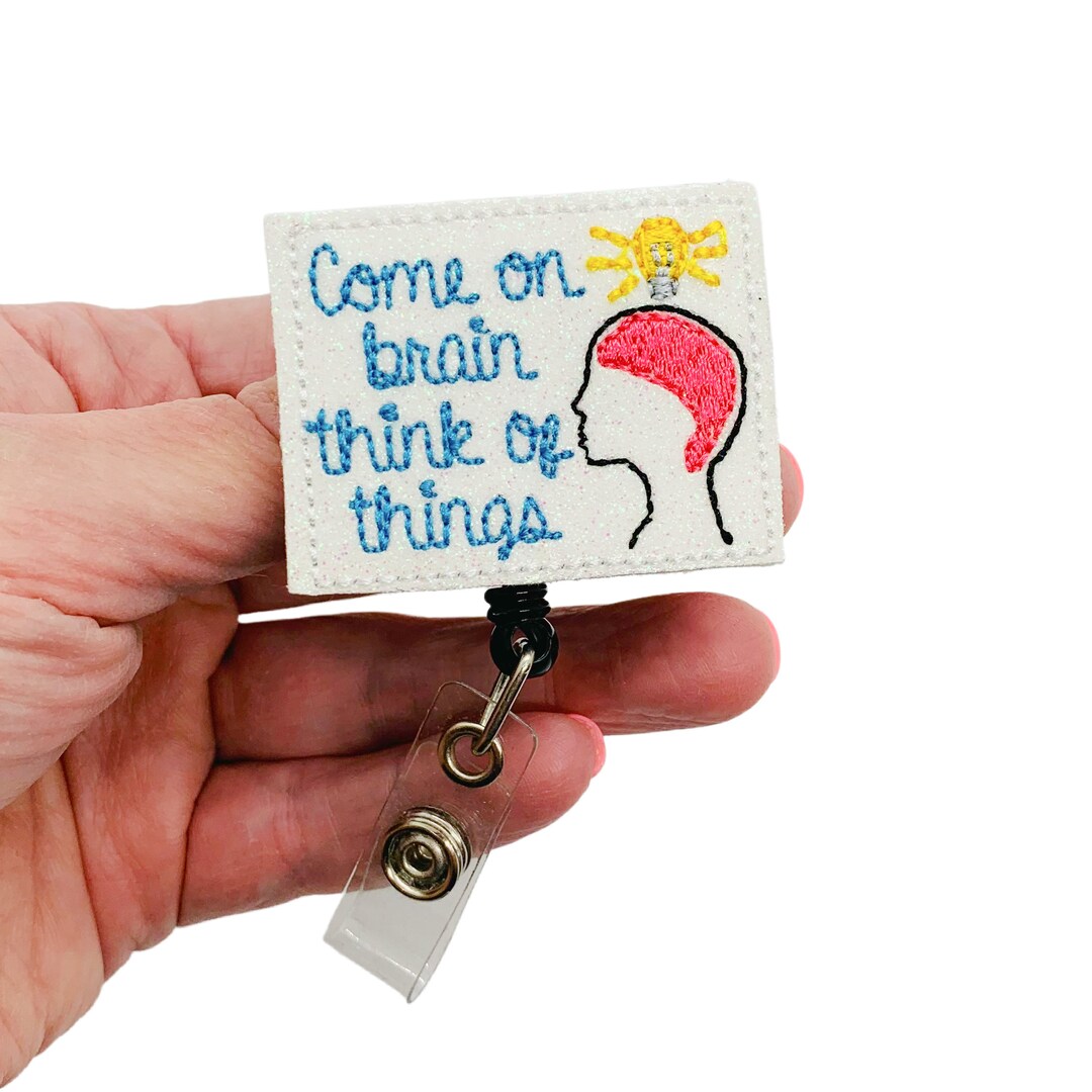 Brain Badge Reel, Brain Badge Holder, Brain Badge Clip, Brain ID Badge ...