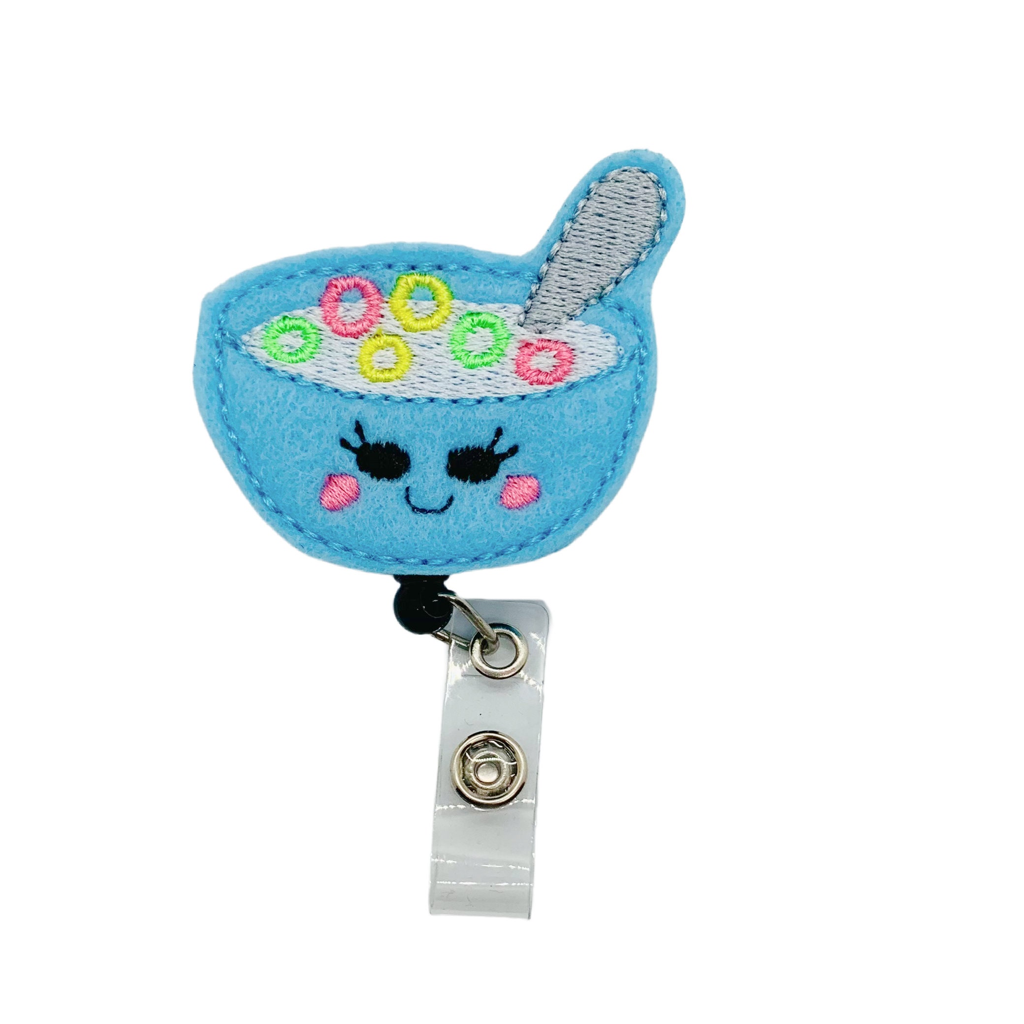 Cereal Badge Reel, Cereal Badge Clip, Cereal Badge Holder, Food Badge ...