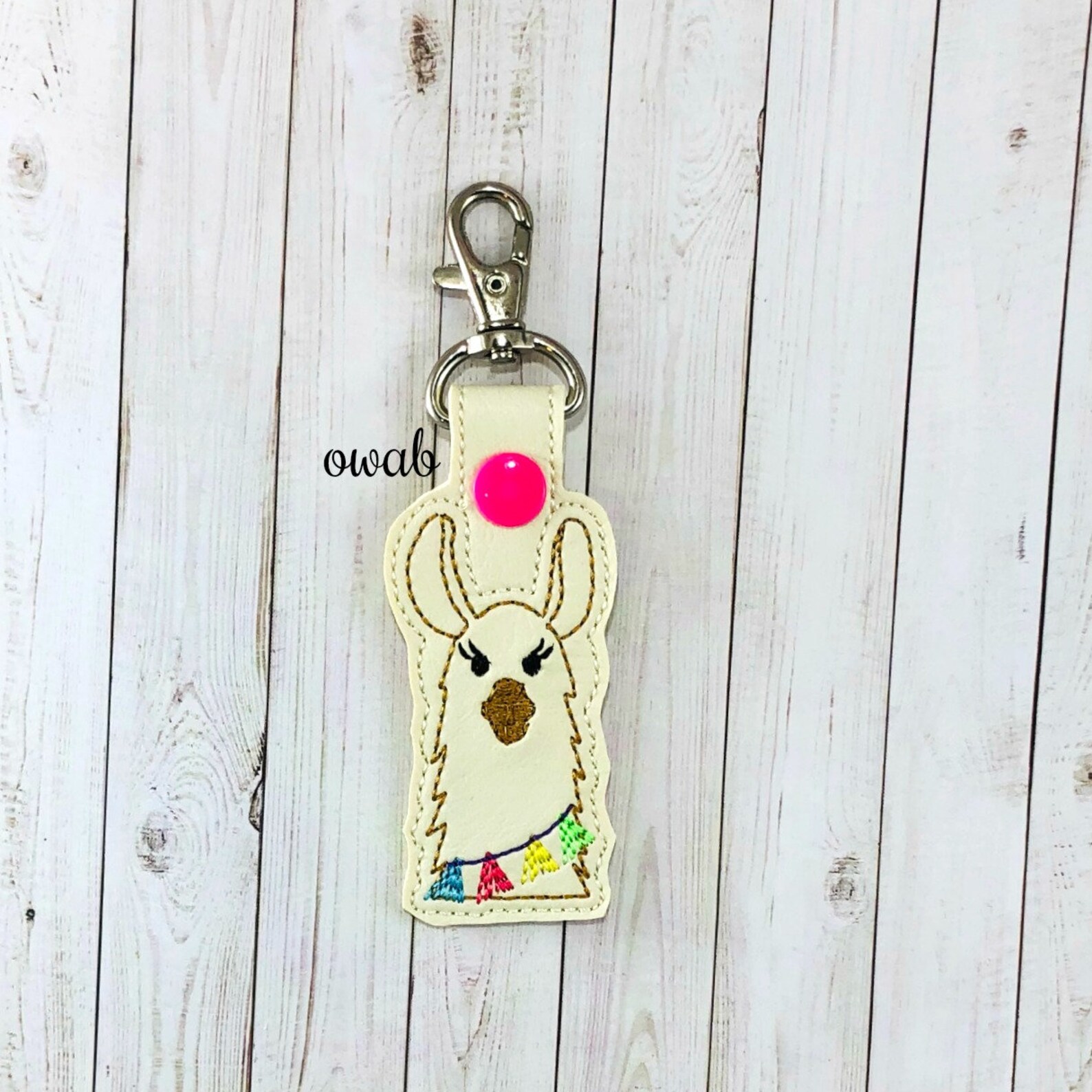 Llama Keychain Llama Key Fob Llama Keyring Llama Key Chain | Etsy