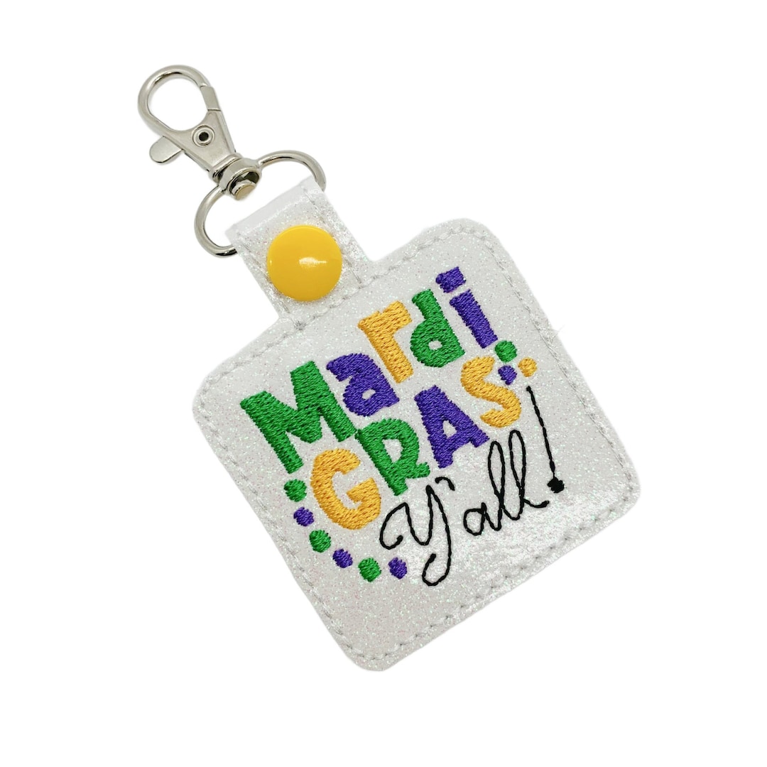 Mardi Gras Keychain, Mardi Gra Key Fob, Cajun Keychain, Cajun Key Fob ...