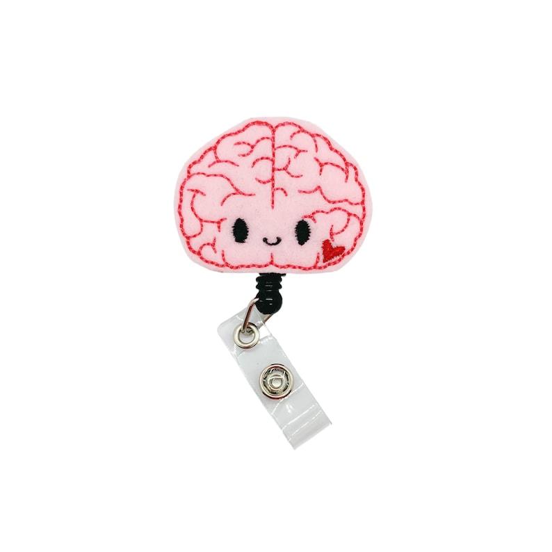 Brain Badge Reel Brain Badge Holder Brain Badge Clip Brain - Etsy