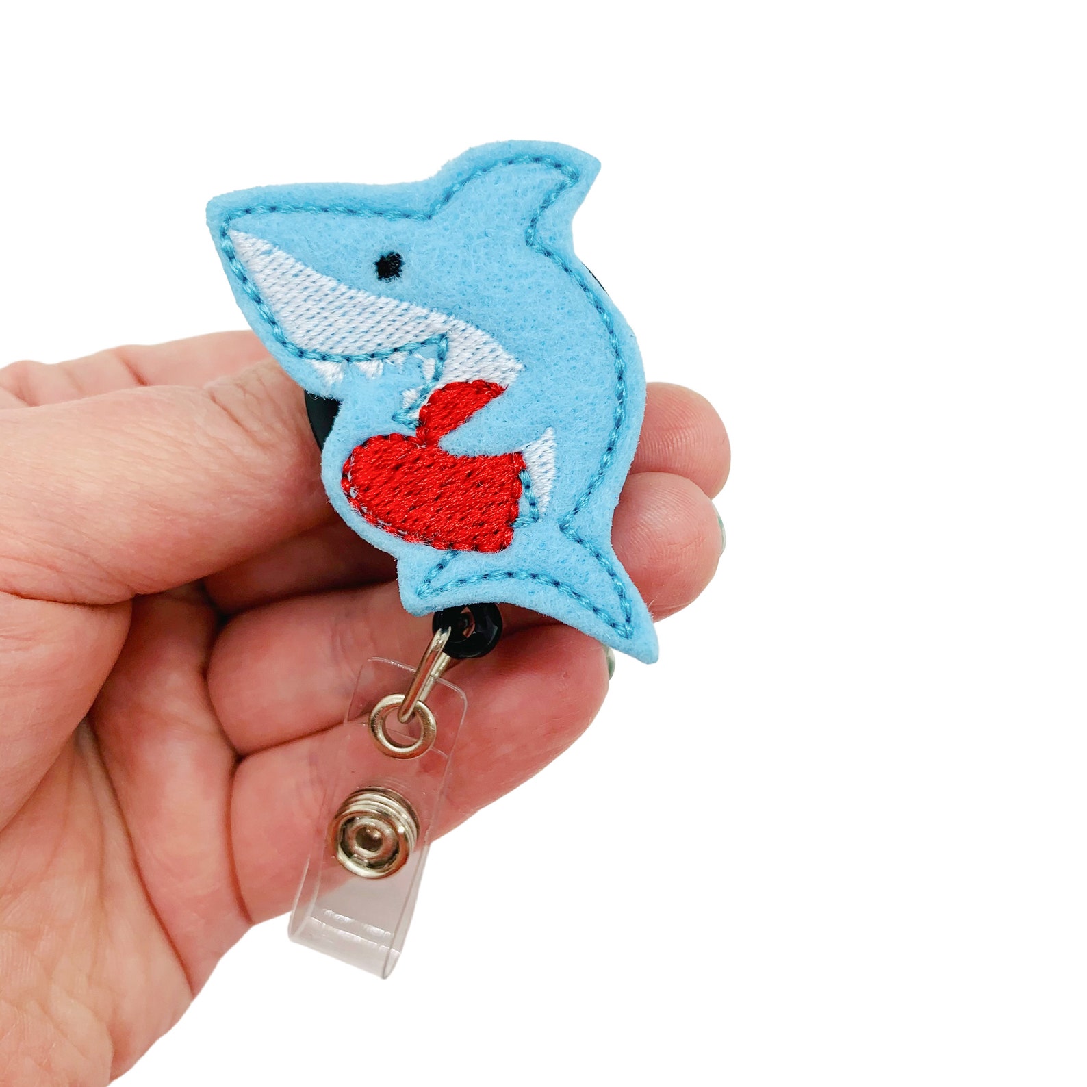 Shark Badge Reel Shark Badge Holder Shark Badge Clip Shark - Etsy