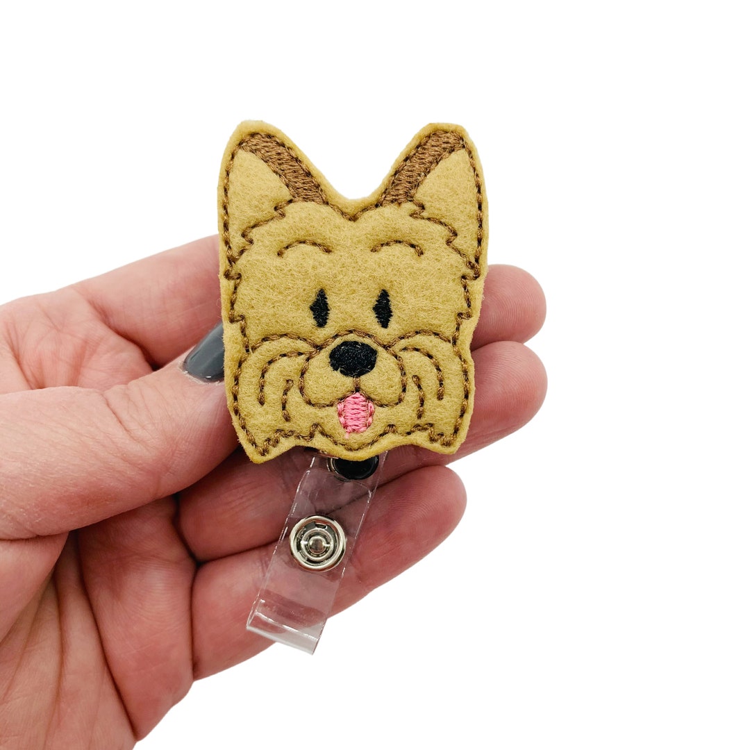 Yorkshire Terrier Badge Reel, Yorkie Gifts, Yorkie Dog Badge Reel ...