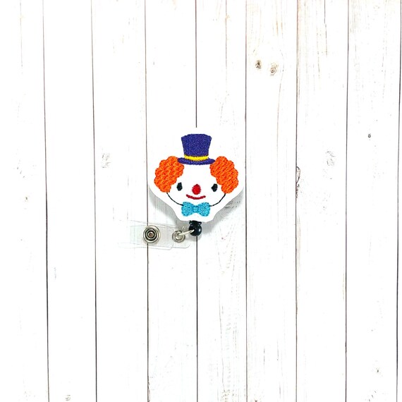 Clown Retractable Badge Reel Name Tag Holder for Work ID | Etsy