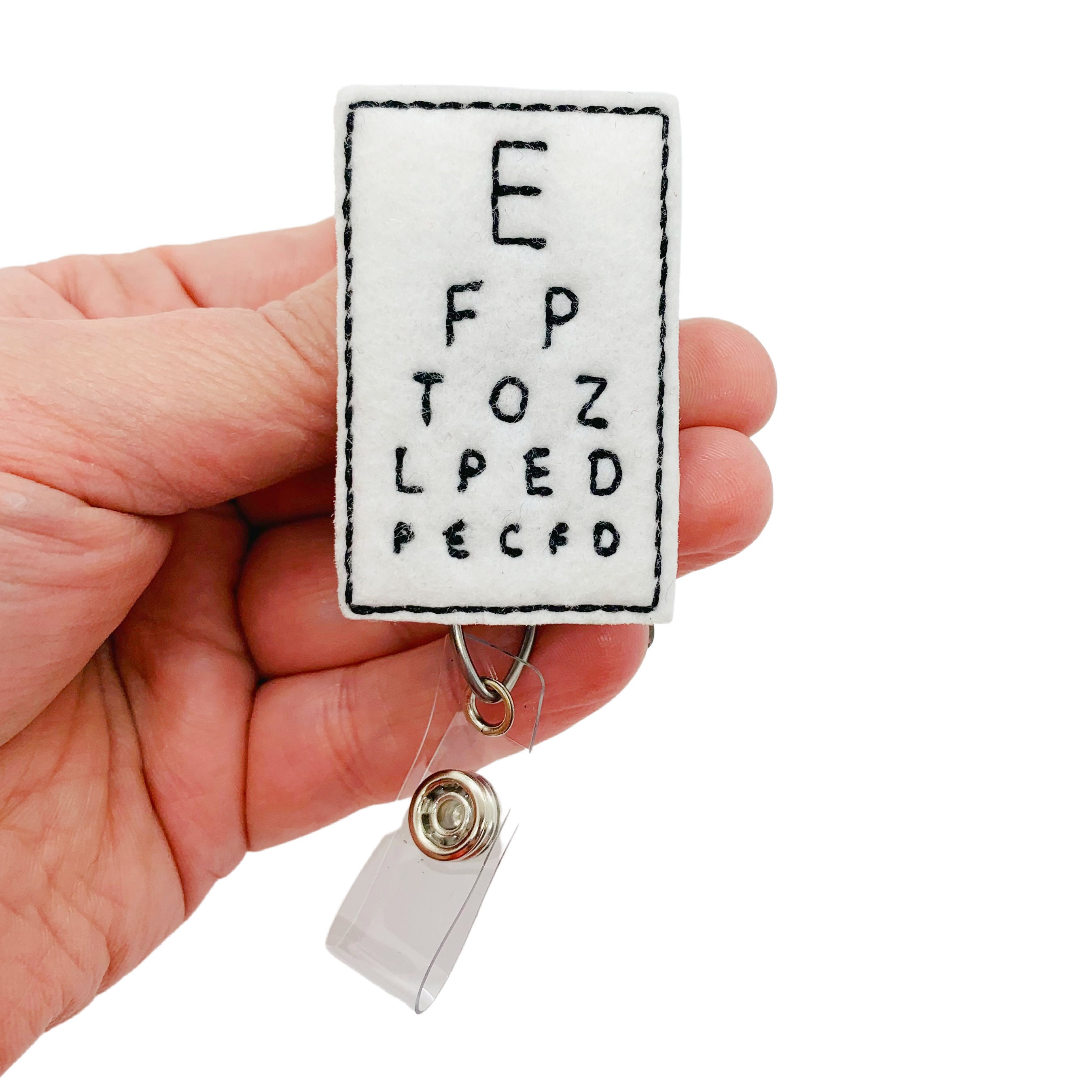 Eye Chart Badge Reel Eye Doctor Gift Optometrist Gift | Etsy