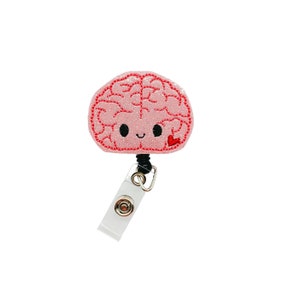 Glitter Brain Badge Reel Retractable Work Name Tag ID Holder - Etsy