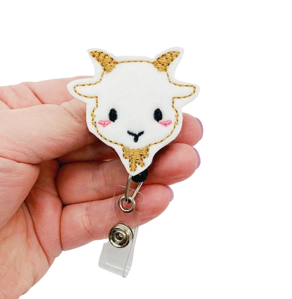 Goat Badge Reel Animal Goat Lover Gift Animal Badge Reel | Etsy