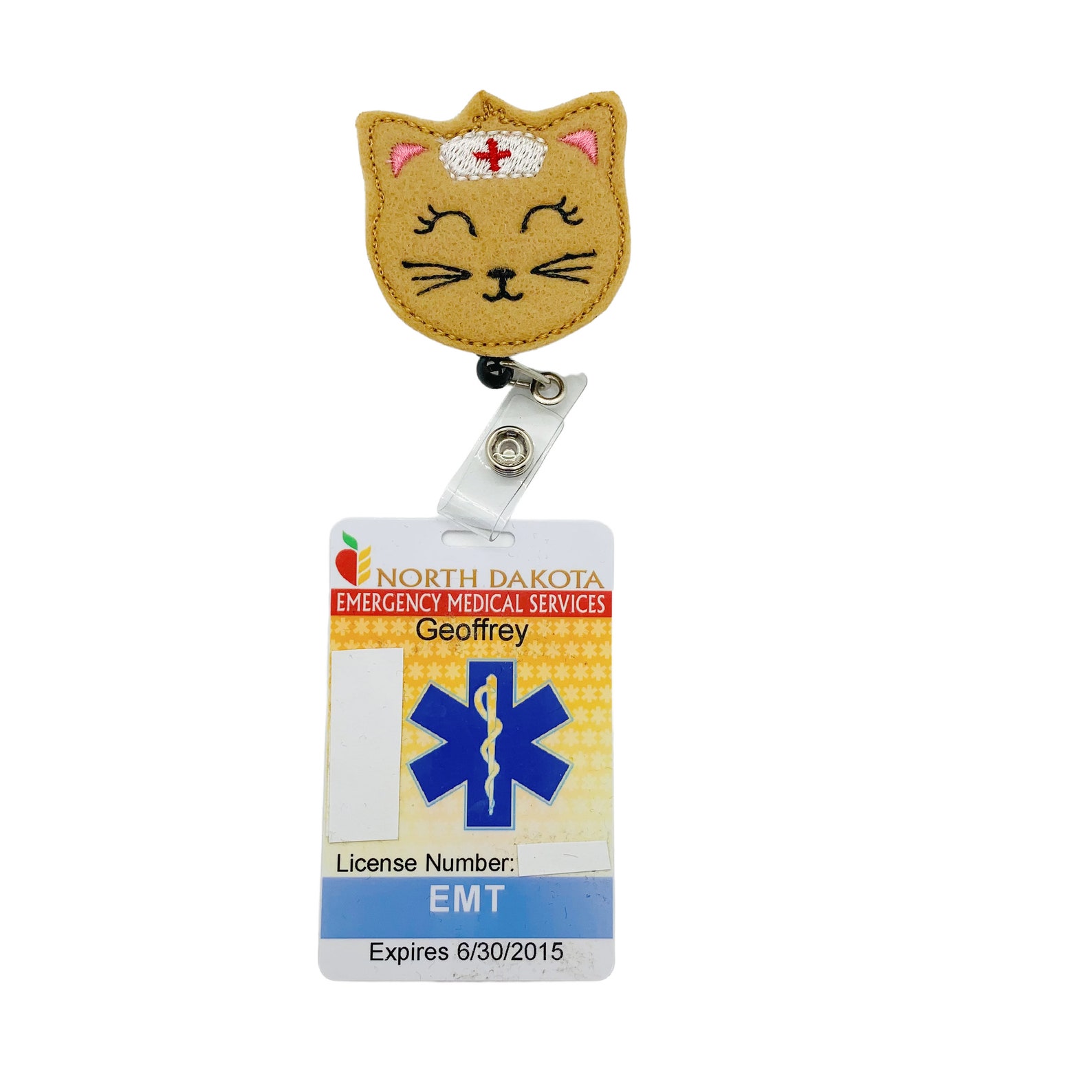 Cat Badge Reel, Cat Badge Holder, Cat Badge Clip, Nurse Badge Reel ...