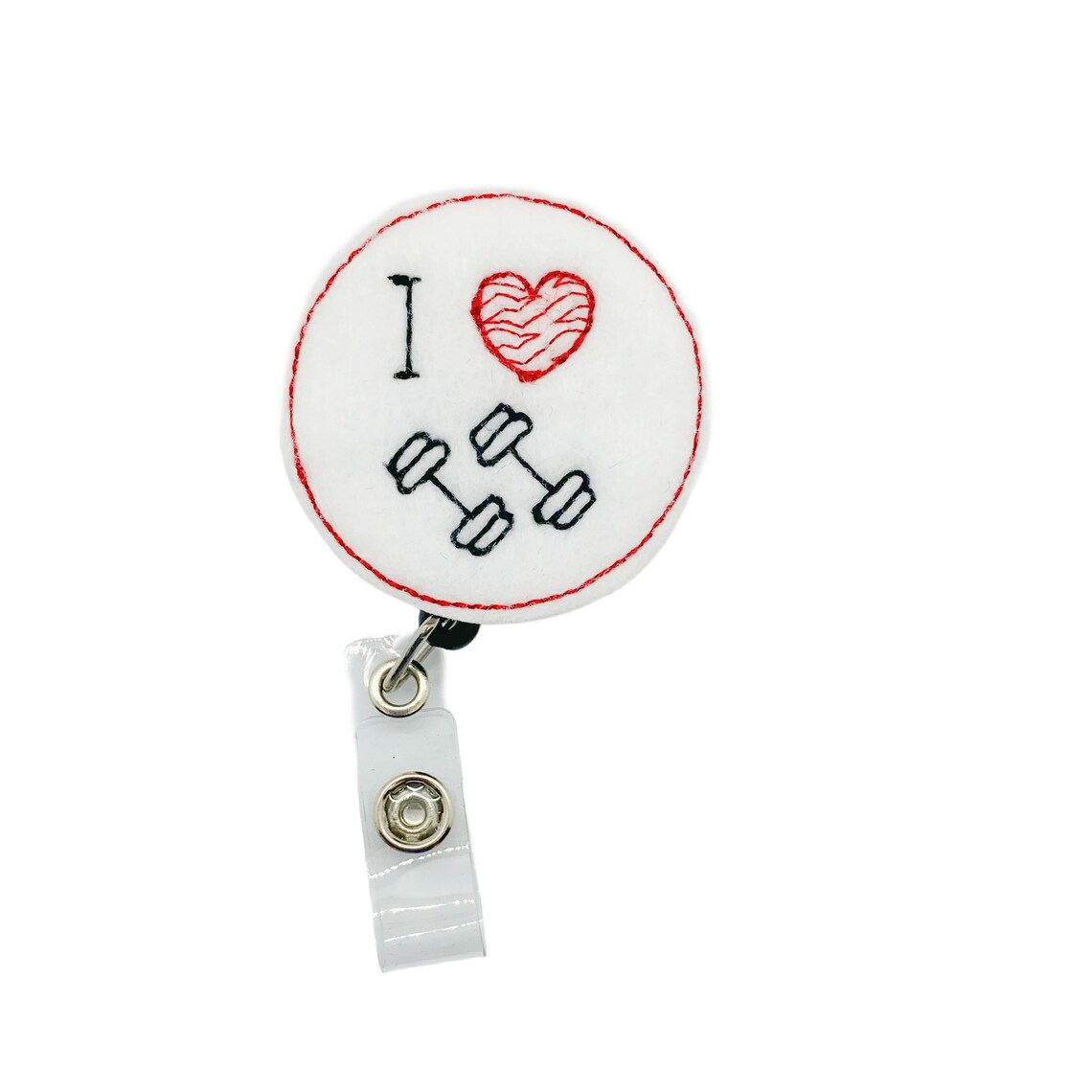 Workout Badge Reel Retractable Name Tag Holder for Work ID - Etsy