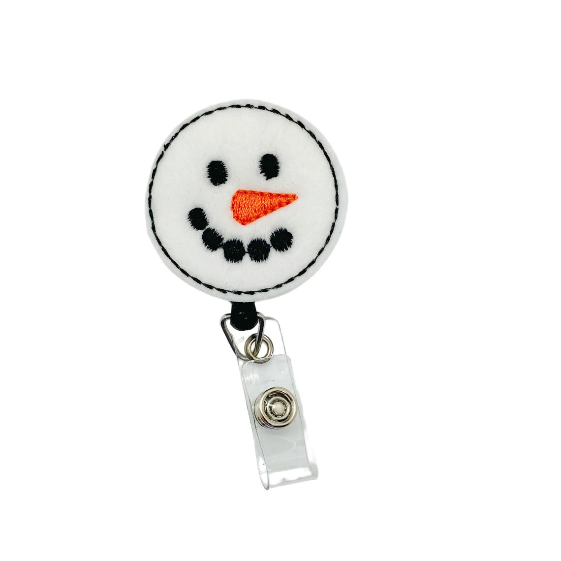 Snowman Badge Holder Snowman Badge Reel Snowman Badge - Etsy