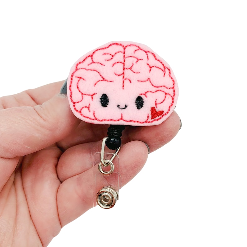 Brain Badge Reel, Brain Badge Holder, Brain Badge Clip, Brain ID Badge ...