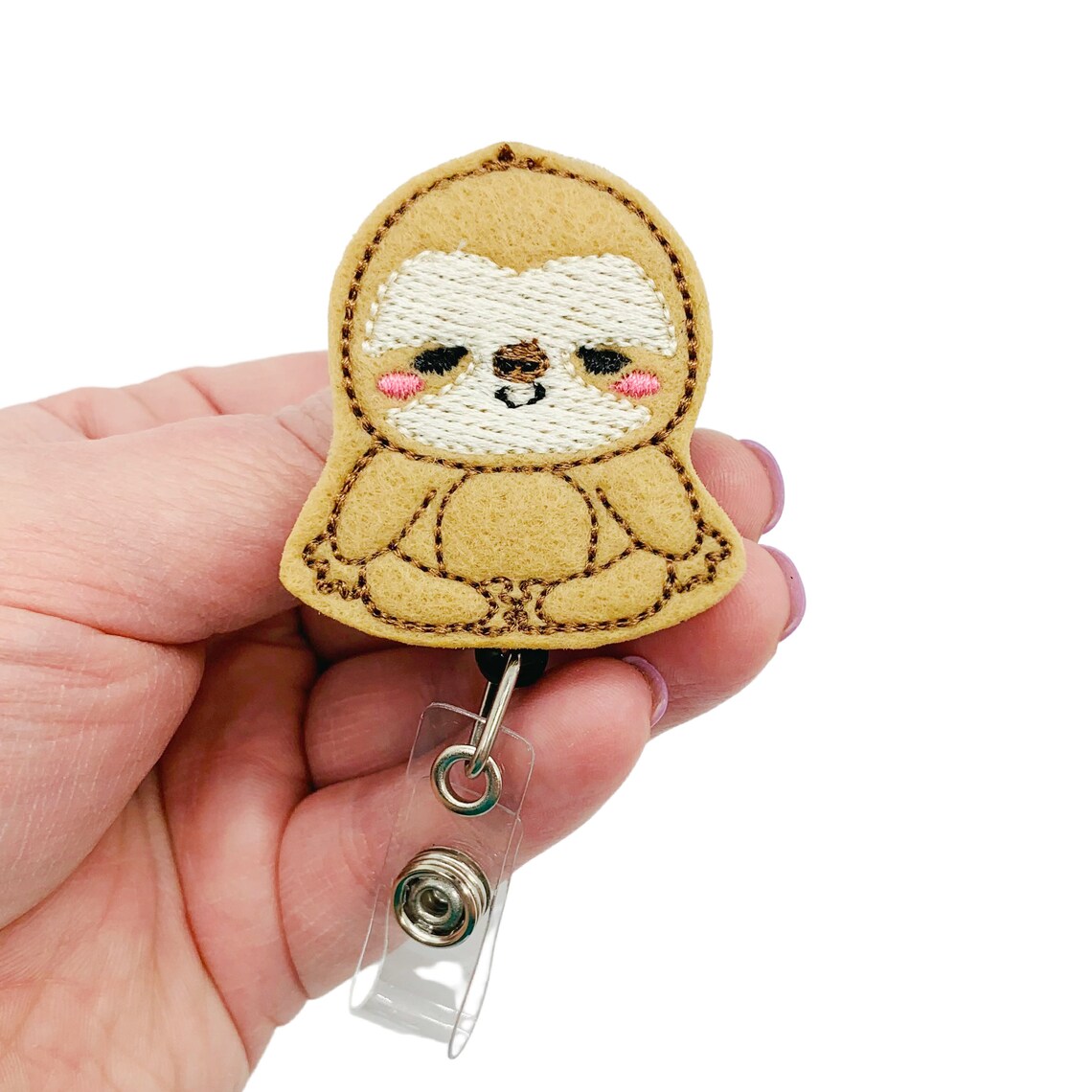 Sloth Badge Reel Sloth Gifts Animal Badge Holder Sloth | Etsy