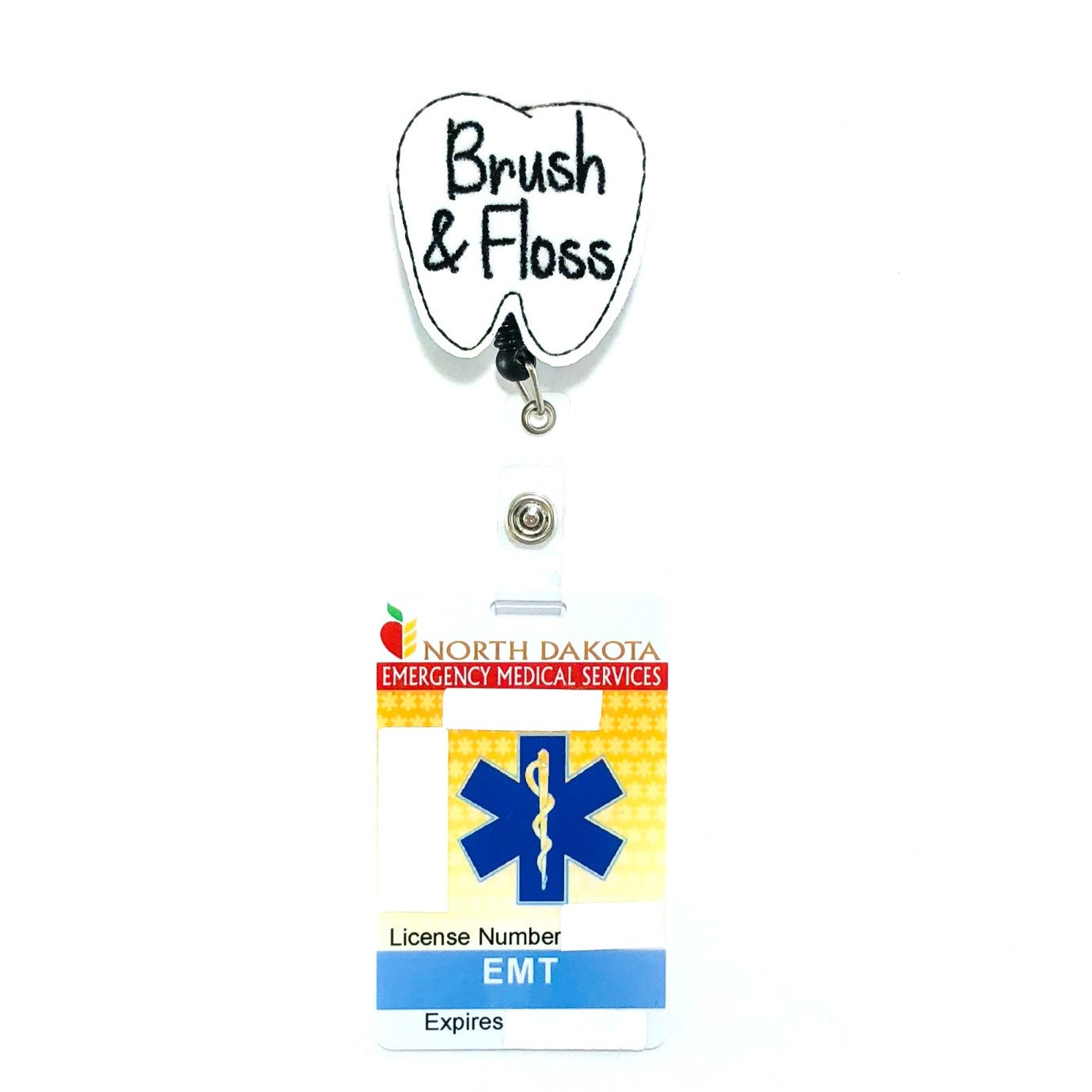 Tooth Badge Reel Tooth Badge Holder Tooth Badge Clip Tooth | Etsy