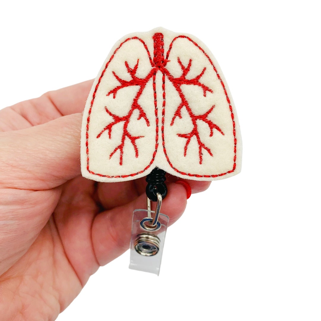 Lung Badge Reel Retractable Organ Name Tag Holder for Work ID - Etsy