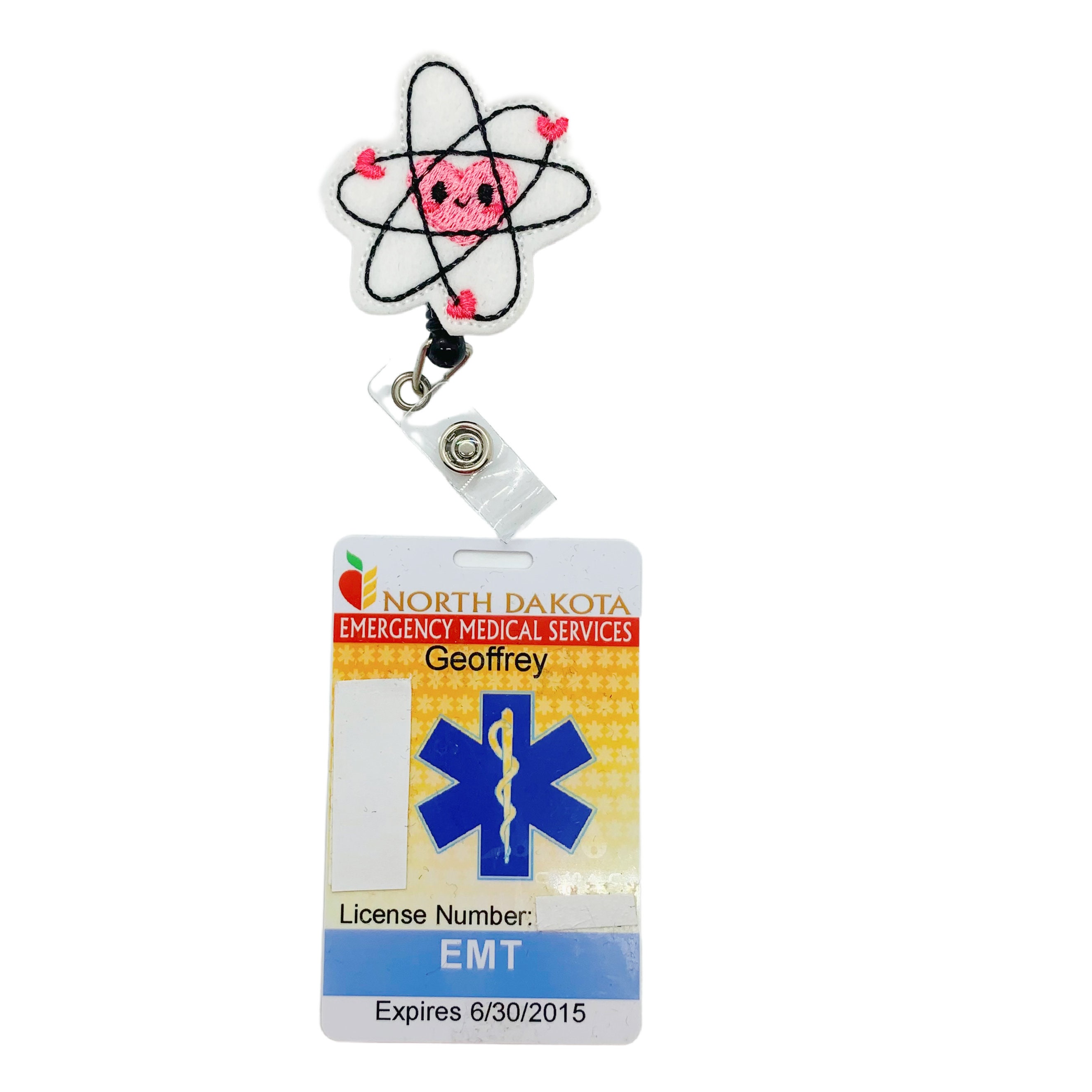 Atom Badge Reel Teacher Lanyard DNA Badge Reel Biology | Etsy