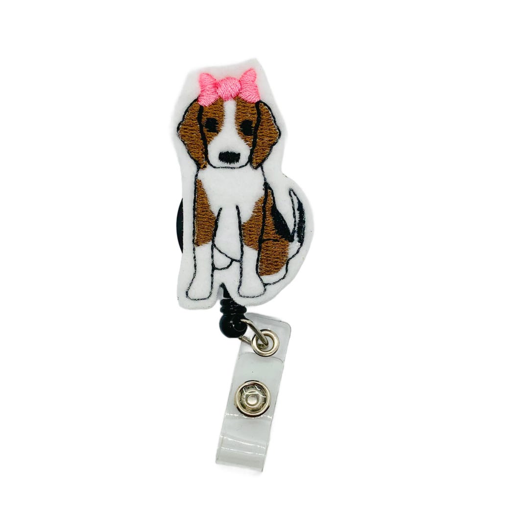 Beagle Badge Reel, Beagle Gifts, Dog Badge Reel, Animal Badge Reel, Vet ...