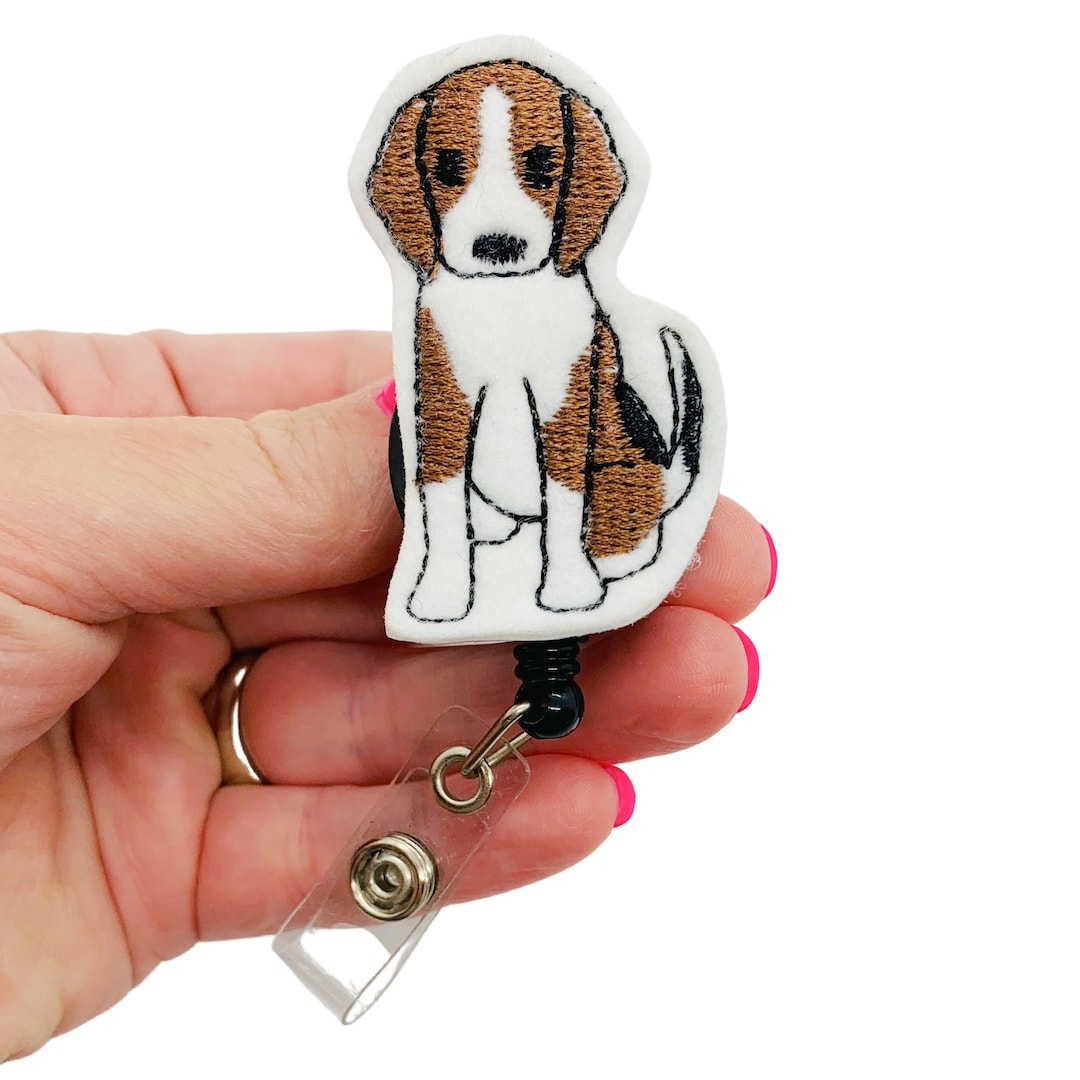 Beagle Badge Reel, Beagle Gifts, Dog Badge Reel, Animal Badge Reel, Vet ...