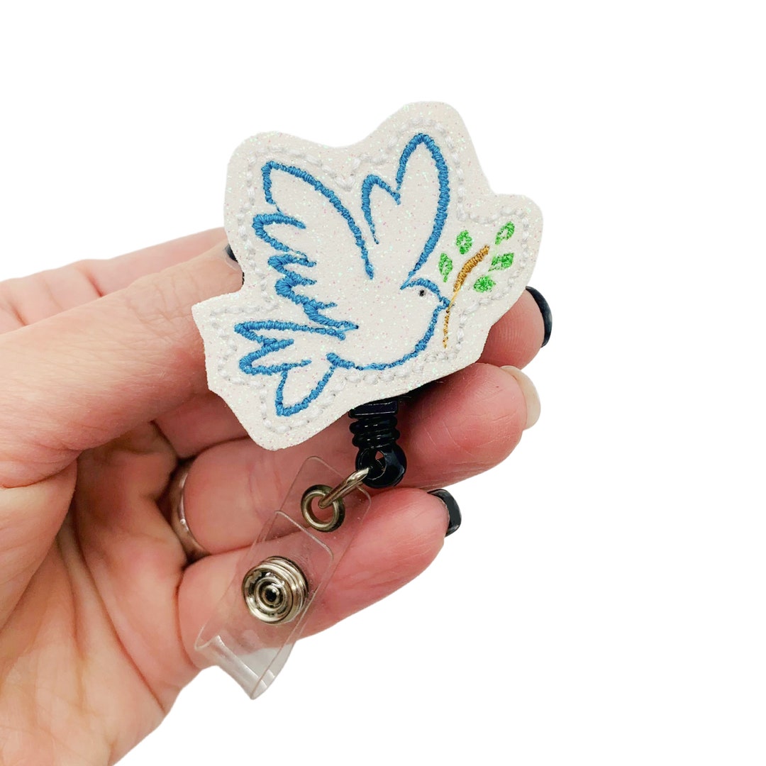 Dove Badge Reel, Dove Gifts, Bird Badge Reel, Bird Gifts for Women ...