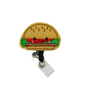 Burger Badge Reel Retractable Name Tag Holder for Work ID - Etsy