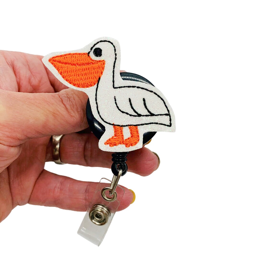 Pelican Badge Reel, Tropical Bird Badge Reel, Beach Badge Reel, Animal ...