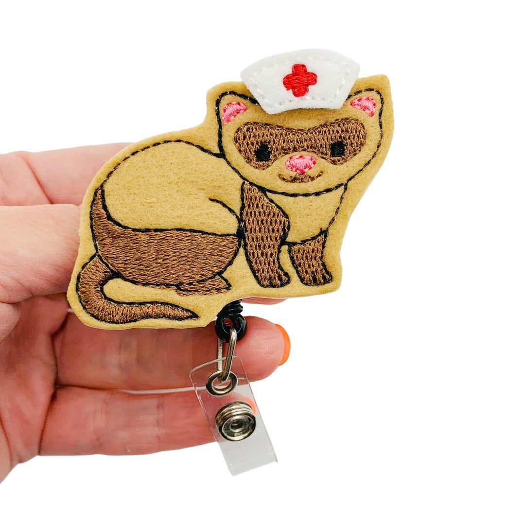 Ferret Badge Reel, Ferret Nurse Badge Reel, Animal Nurse Gift for Nurse ...