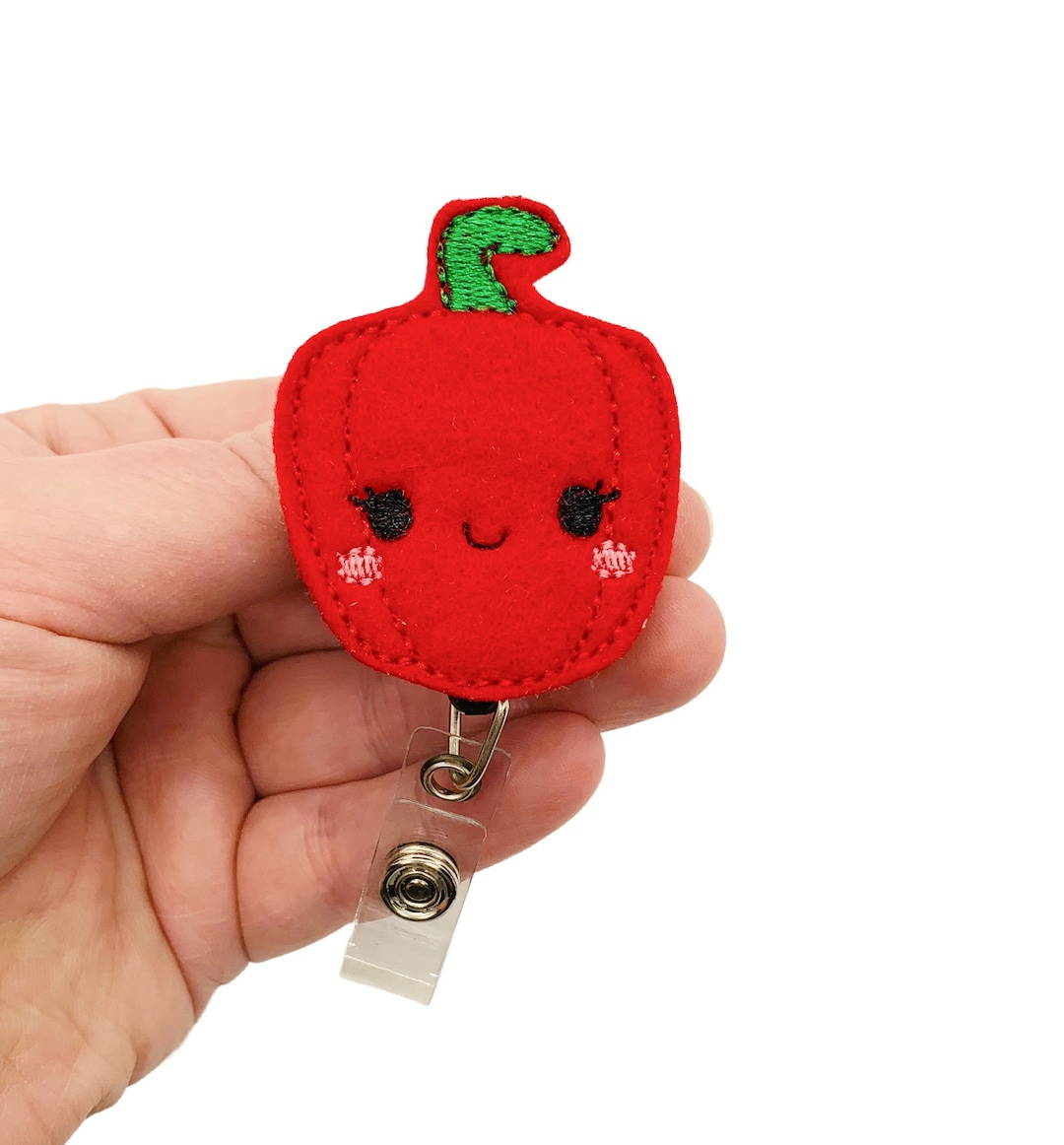 Bell Pepper Badge Reel, Food Badge Reel, Veggie Badge Reel, Vegetable ...