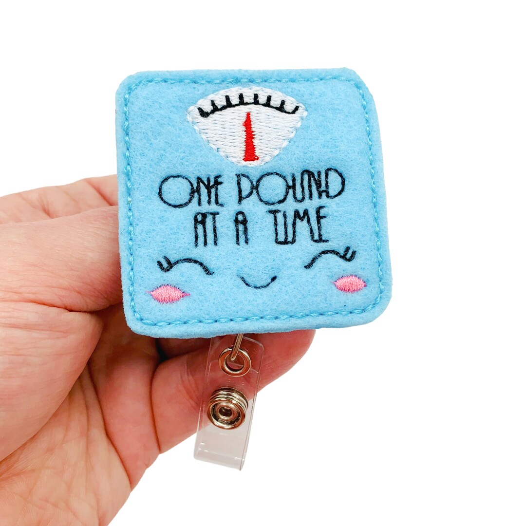 Scale Badge Reel, Weight Loss Motivation, Dietician Gift, Fitness Badge ...