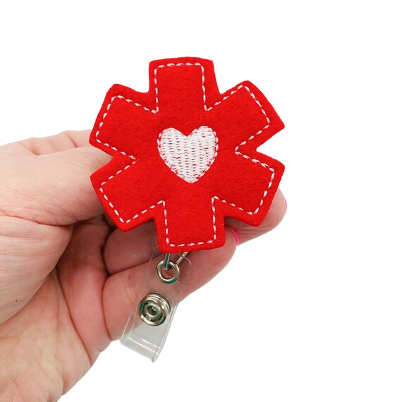EMS Badge Reel Retractable Name Tag ID Holder for Paramedic | Etsy