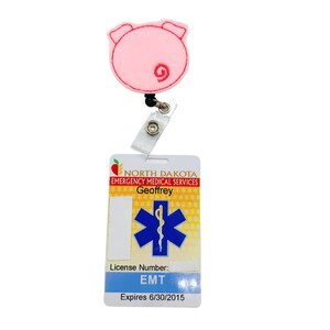 Pig Badge Reel, Pig Badge Holder, Pig ID Tag, Pig Accessory, Pig Gift ...