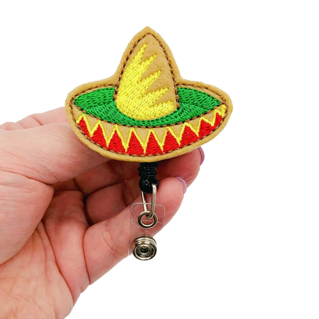 Sombrero Badge Reel Retractable Name Tag Holder for Work ID - Etsy